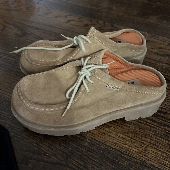 Mudd | Shoes | Vtg Mudd Y2k Womens Tan Suede Square Toe Platform Mules ...